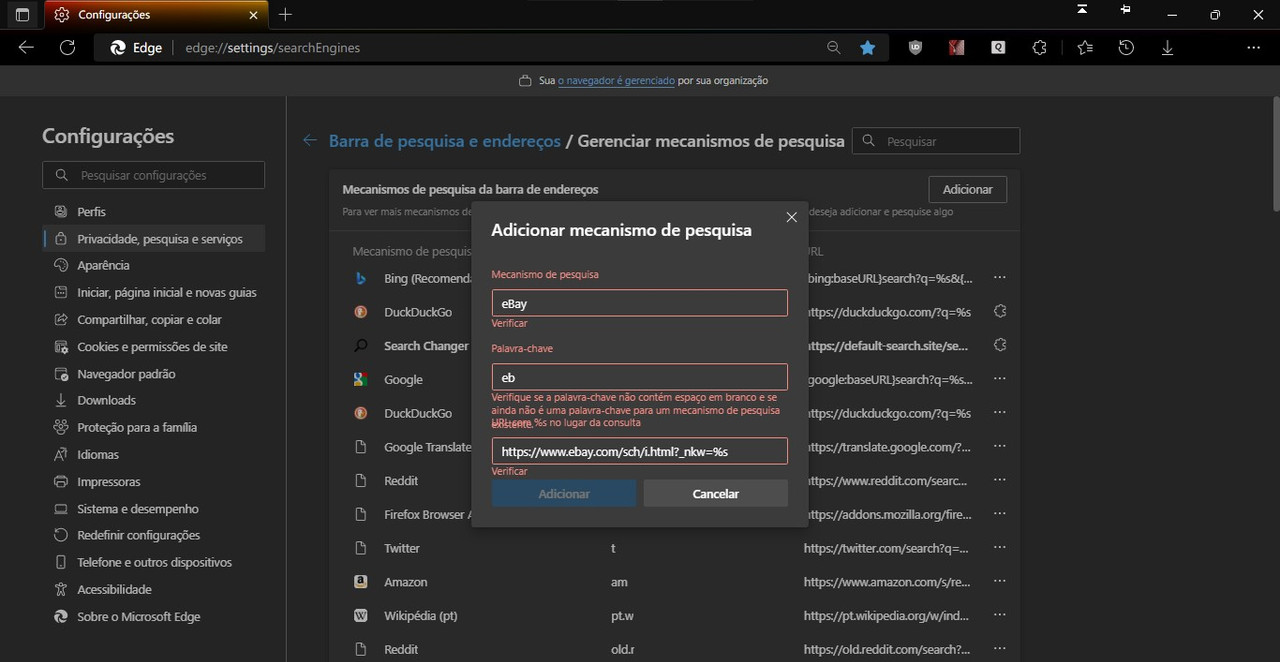 Address bar and search missing in settings no longer able to pick your ...