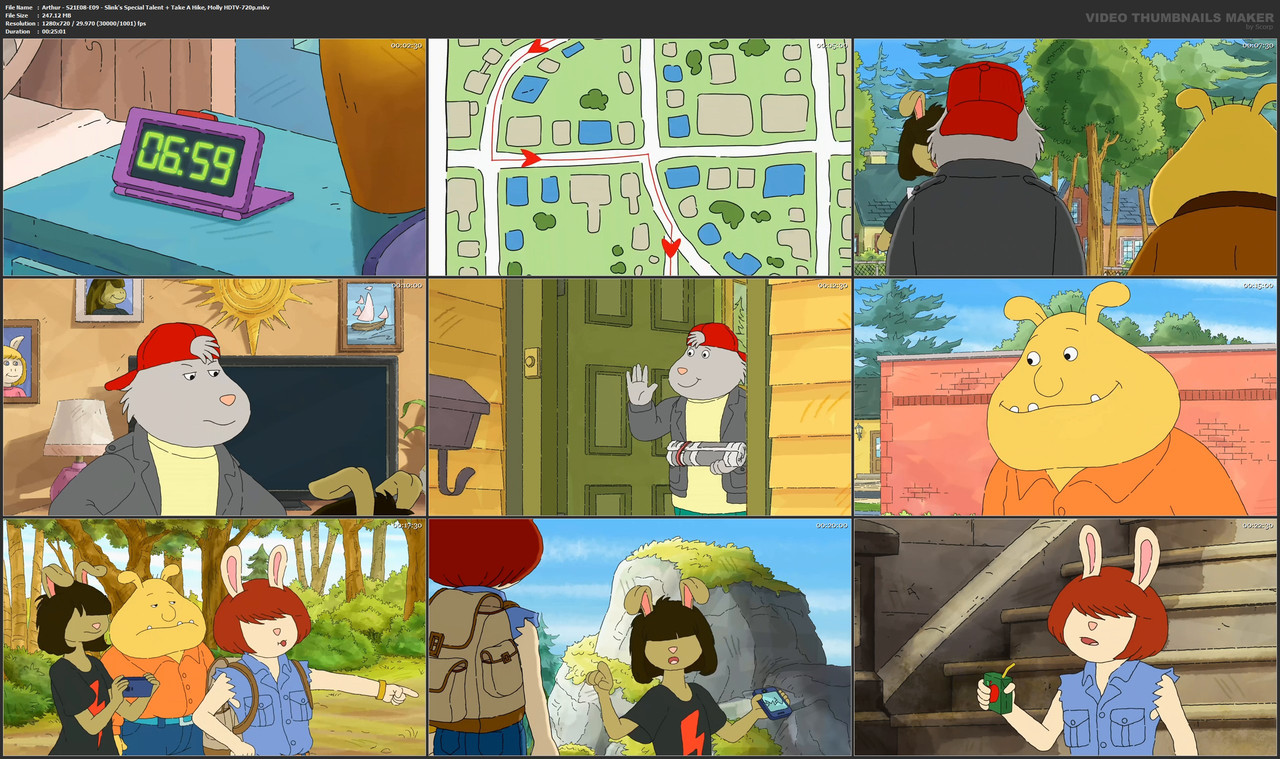 Arthur S21 E08 E09 Slink's Special Talent Take A Hike, Molly HDTV 720p ...
