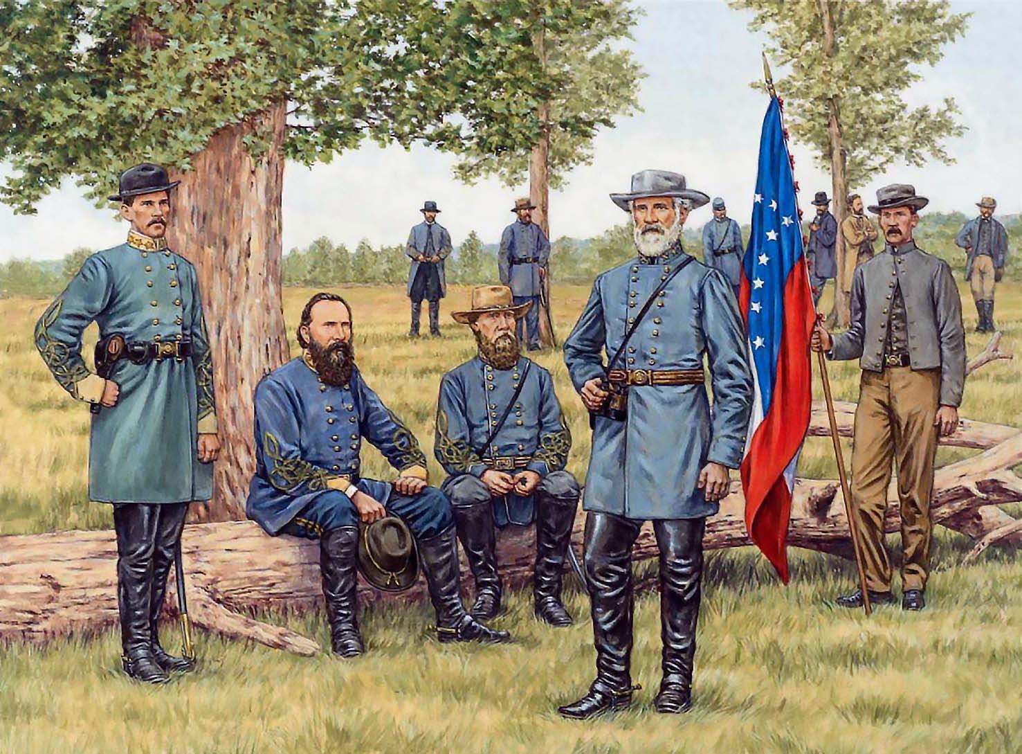 Civil americana, Gettysburg, El general Lee y su Estado Mayor en ...