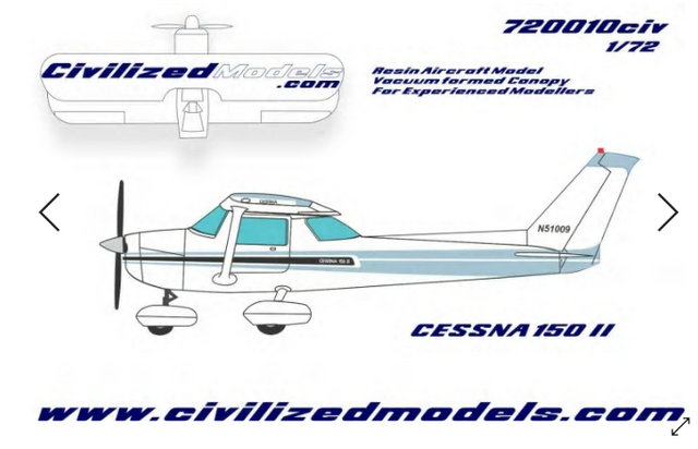 1/72 - Cessna 150 II resin kit by Civilized Models - box art - The ...