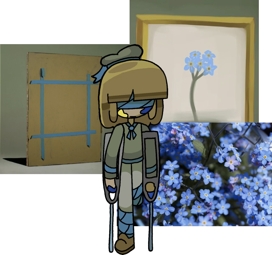 forget-me-not (acrylic painting)