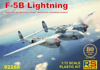 1/72 - Lockheed P-38 Lightning family by RS Models - P-38D/G/H/J, F-4(A ...