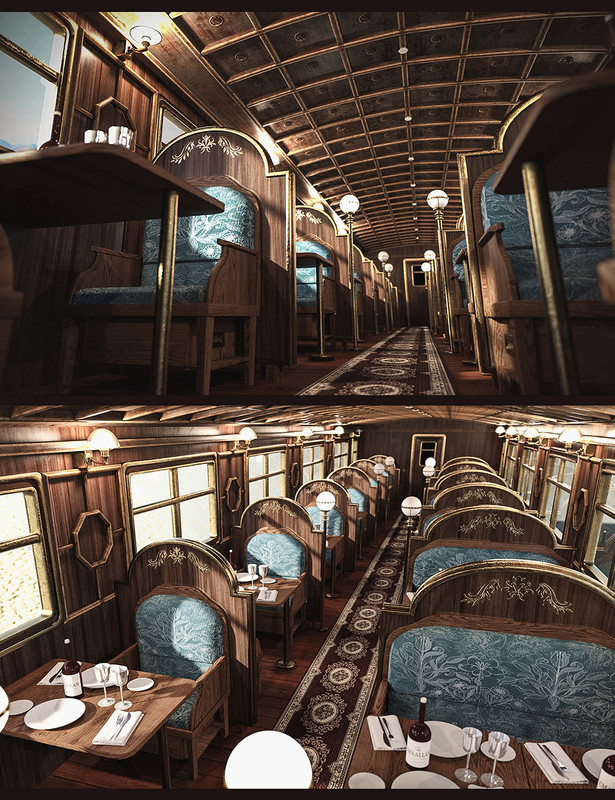 Western Express Train Dining Car 2025 - Free Daz 3D Models