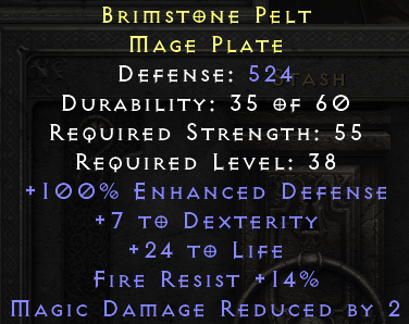 Mage Plate Max Def 100ed - Topic - d2jsp