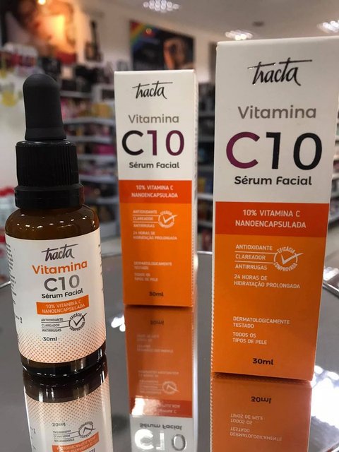 Sérum Facial Vitamina C 10, Tracta | Aqui Tem Pechincha Sérum Facial Vitamina C 10, Tracta | Aqui Tem Pechincha