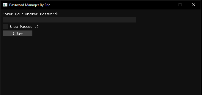 Github 1337eric Passwordmanager A Simple Yet Secure Program To Help Manage Your Passwords
