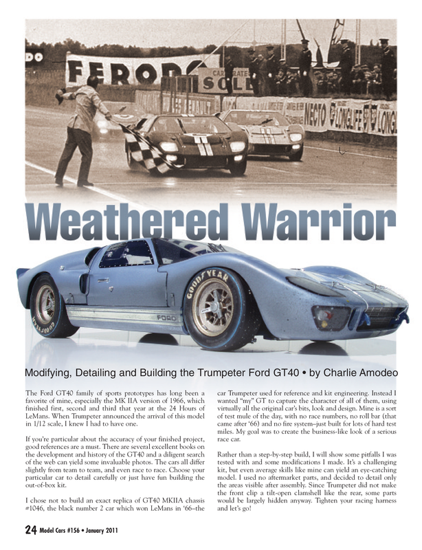 Trumpeter/Magnifier Gt40 1/12 model - Vehicle Discussion - Britmodeller.com