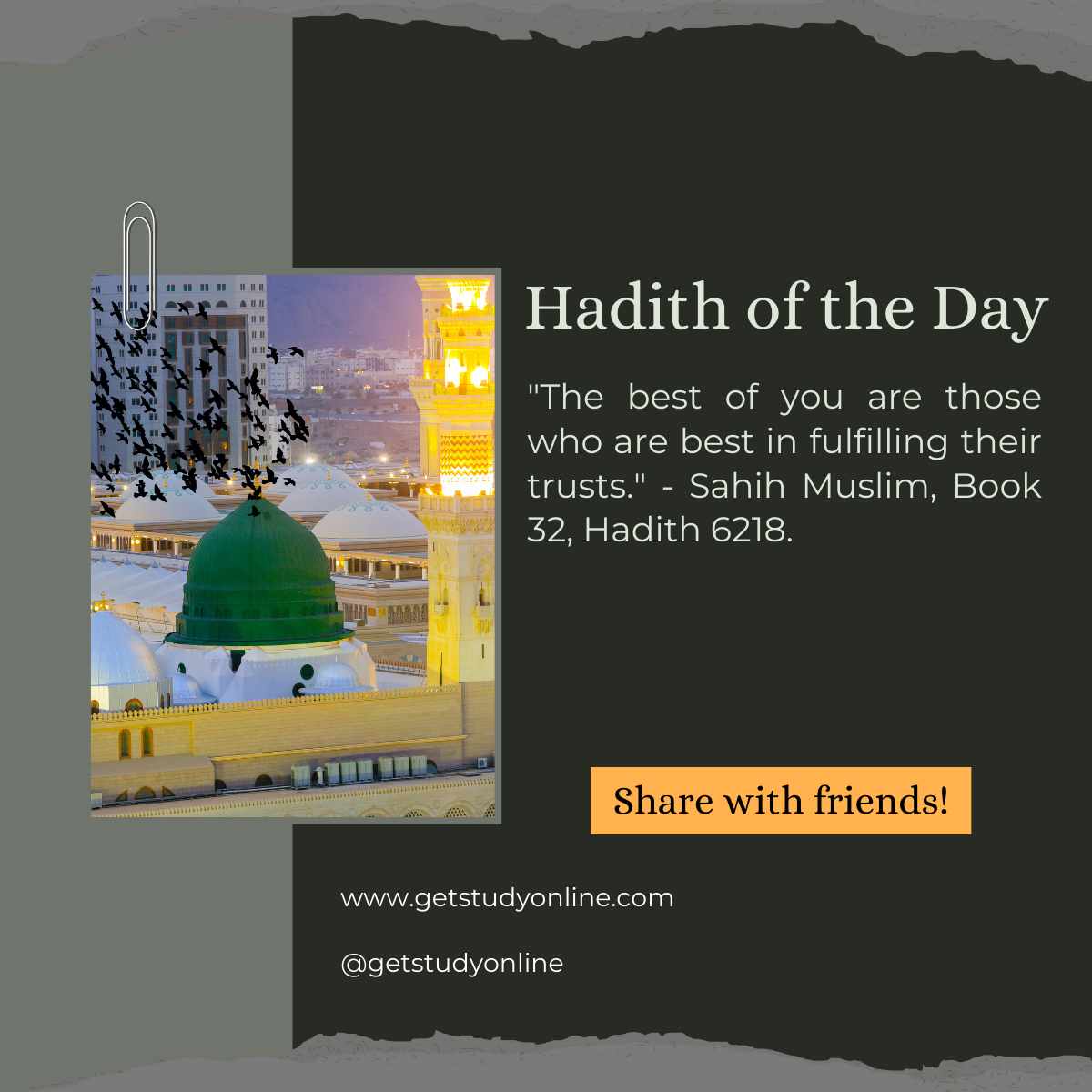 Daily Hadith The beautiful hadith of the day ( Updated 2024) (52 ...