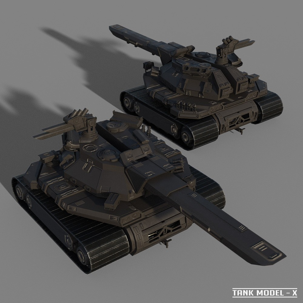 Tank Model-X For Daz Studio - Free Daz 3D Models