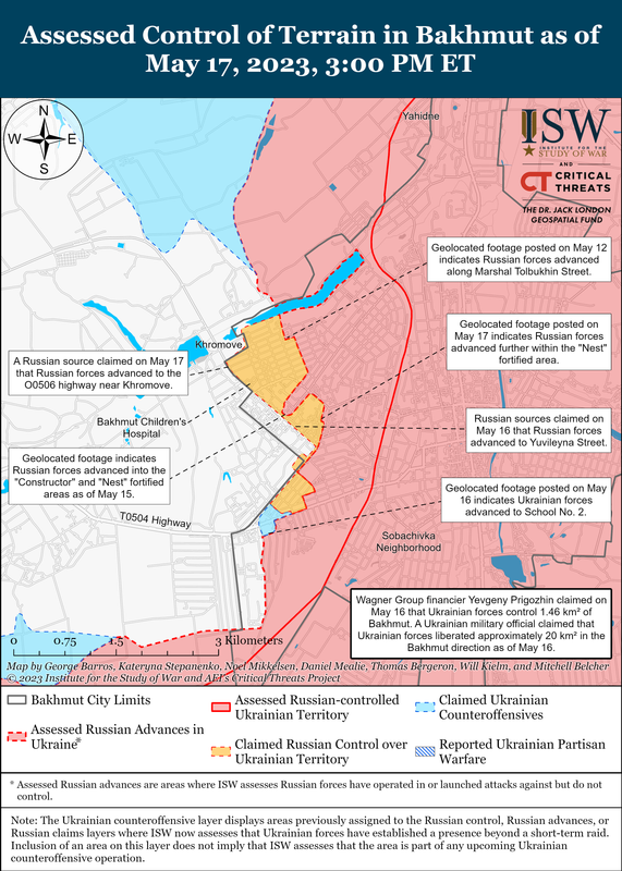 Bakhmut Battle Map Draft May 17,2023 — Postimages