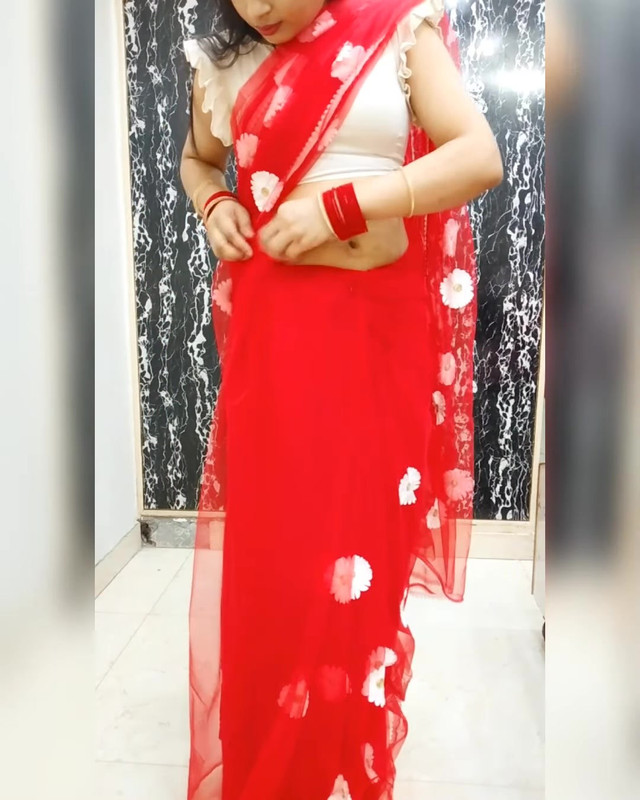 How To Drape Full Net Saree Lehanga Style Saree Draping Saree wearing ...