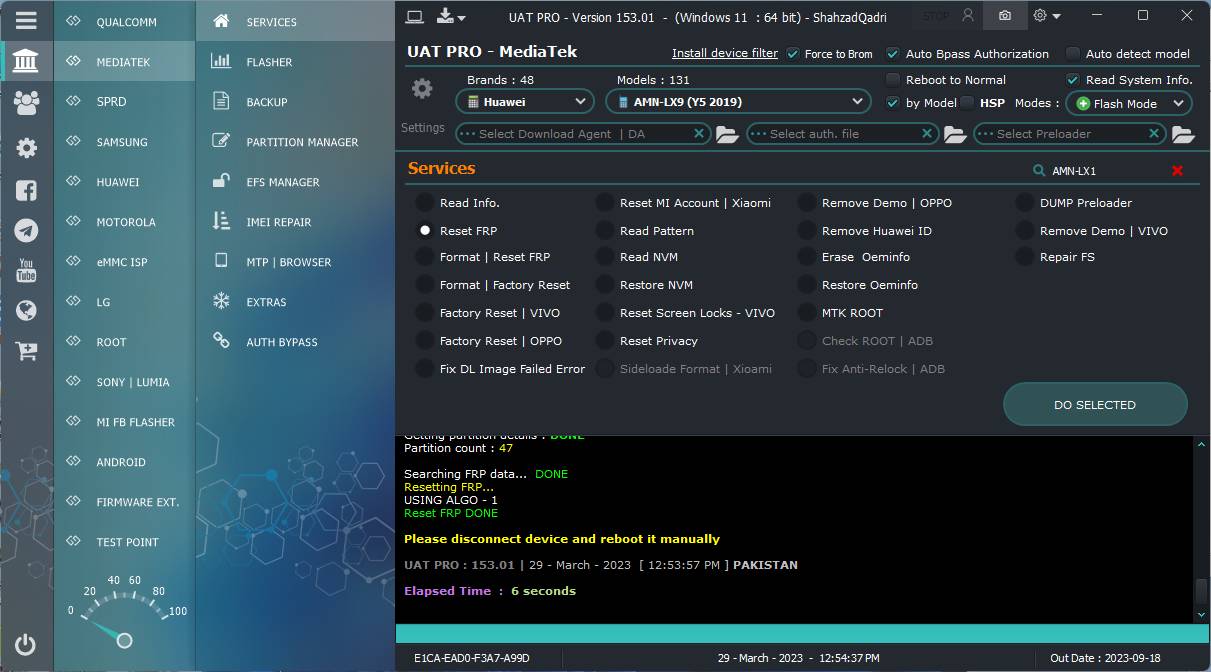 Huawei Y5 (2019) AMN-LX9 FRP Reset Done 1Click UAT PRO - GSM-Forum