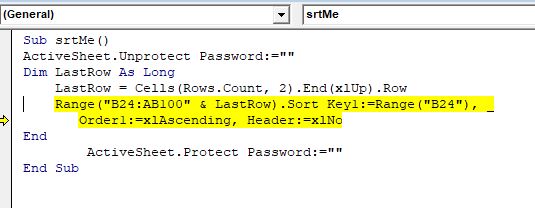 Macro To Sort Column Alphabetically Not Working Correctly Mrexcel Message Board