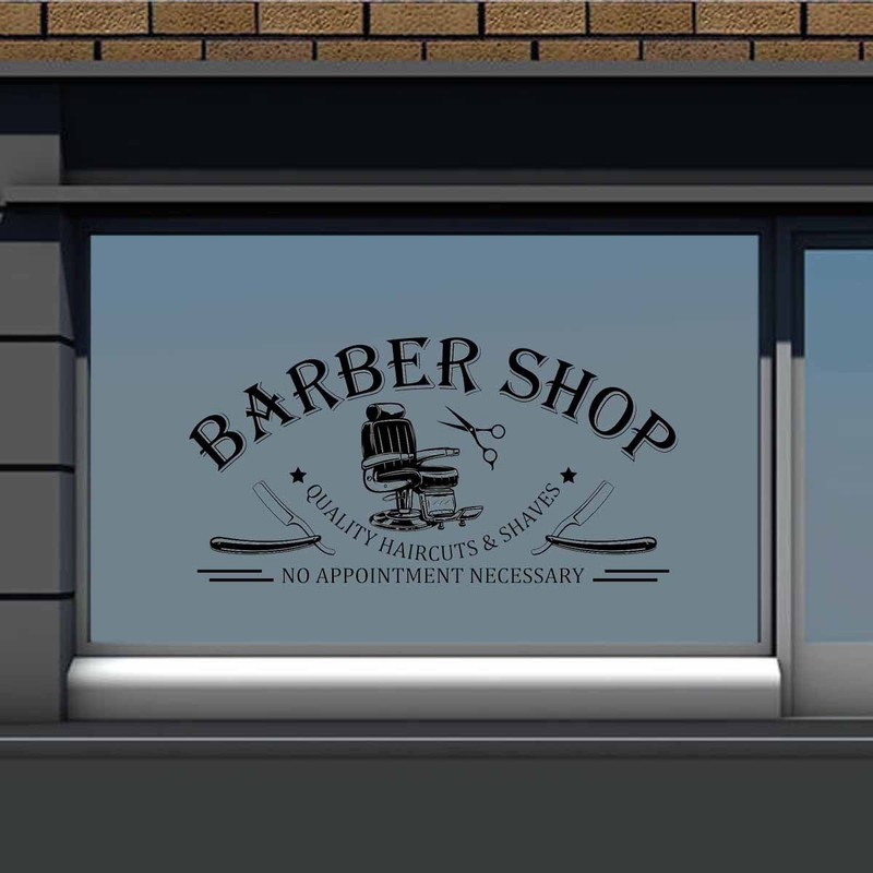 Barbershop Window/Wall Art Sticker/Decal | eBay