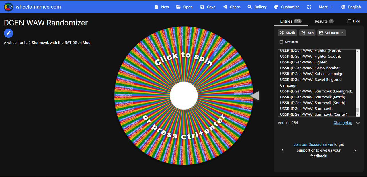 DGen for BAT-WAW Roulette