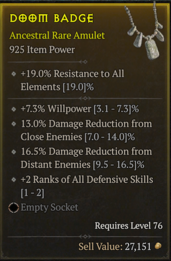 #1 Perfect Defensive Druid Amulet 925 Perfect - Topic - d2jsp