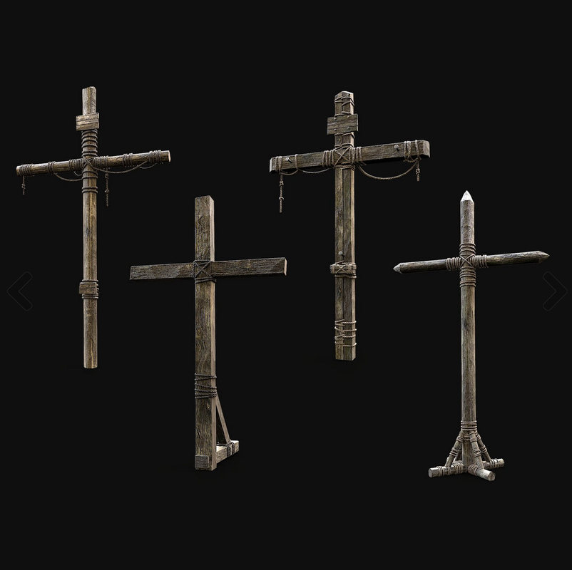 Wooden Crucifix Cross Collection 3D Model - Free Daz 3D Models