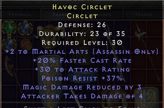 +2 Martial Arts 20fcr Circlet - Sin Helm - Topic - d2jsp