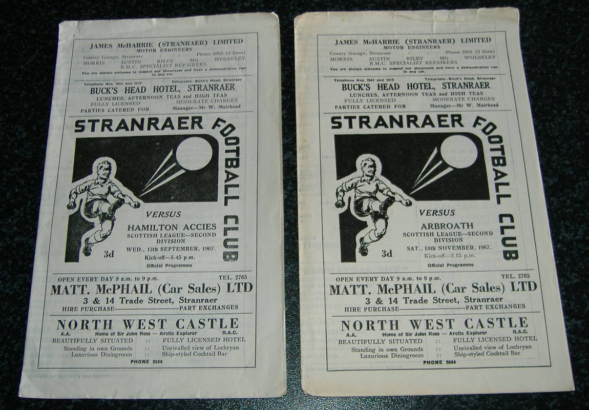 STRANRAER COLLECTION - 6x 1960s Home Programmes £5.00 - PicClick UK