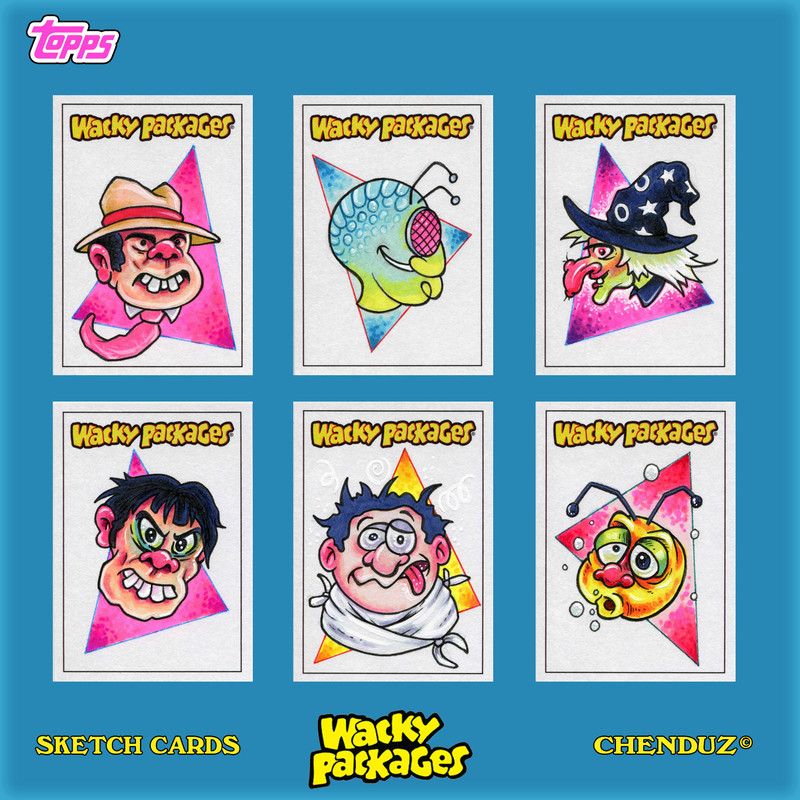 5 Wacky Packages 2023 sketch cards by Chenduz — Postimages