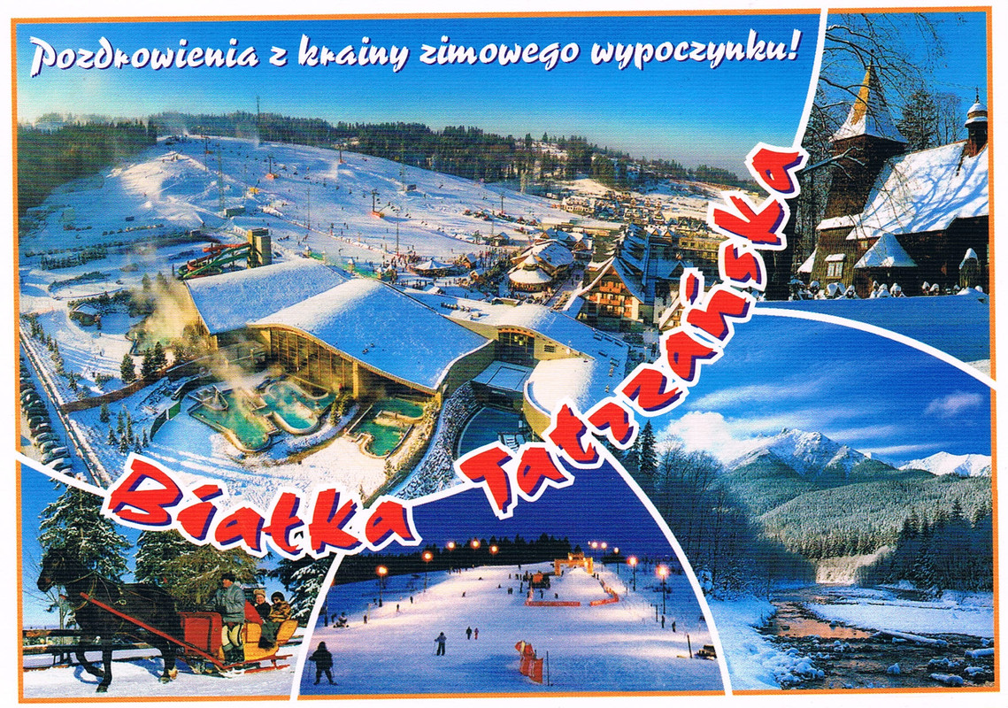 Aerial view of the thermal pools at Terma Bania in Bialka Tatrzanska ...