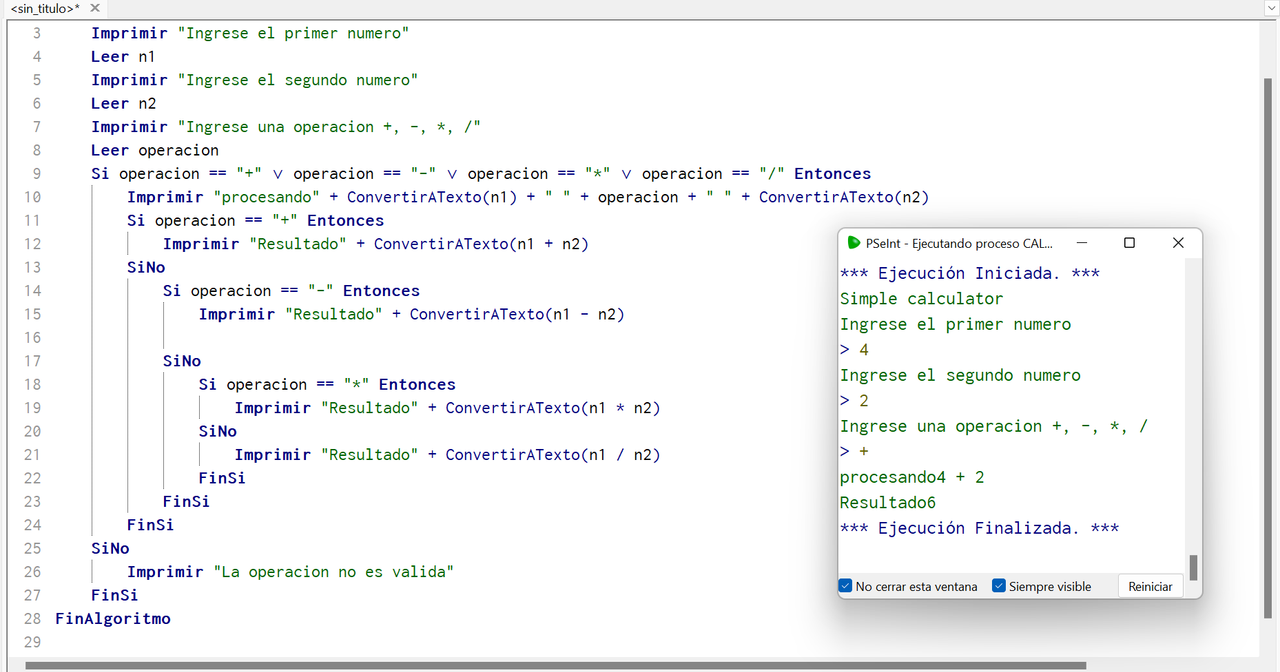 simple calculator — Postimages