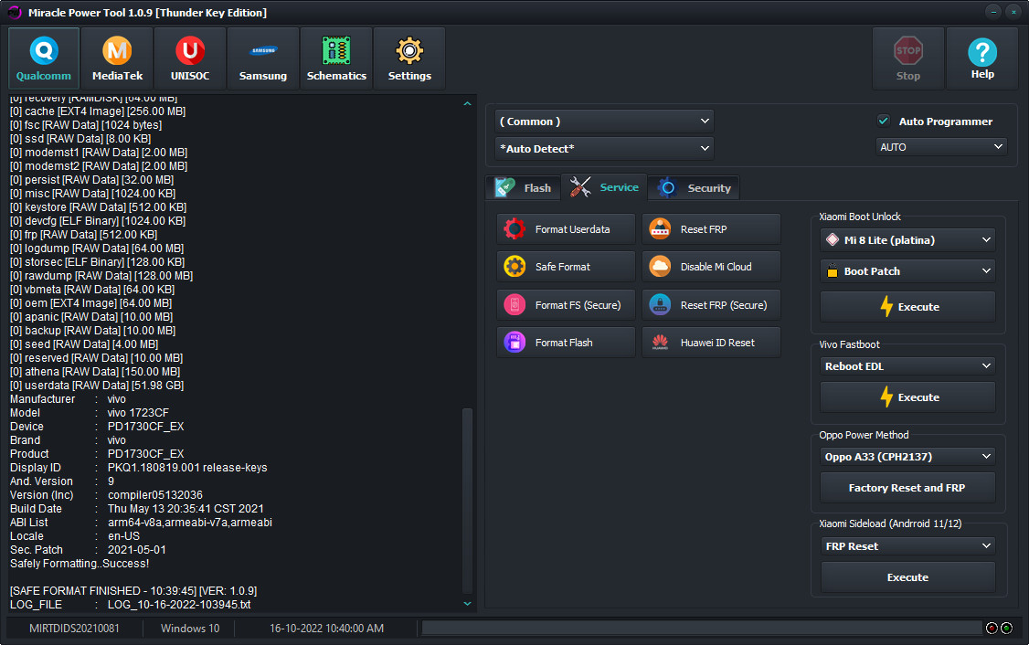 Vivo V9 Pattern Unlock Done By Miracle Power Tool 1.0.9 - GSM-Forum