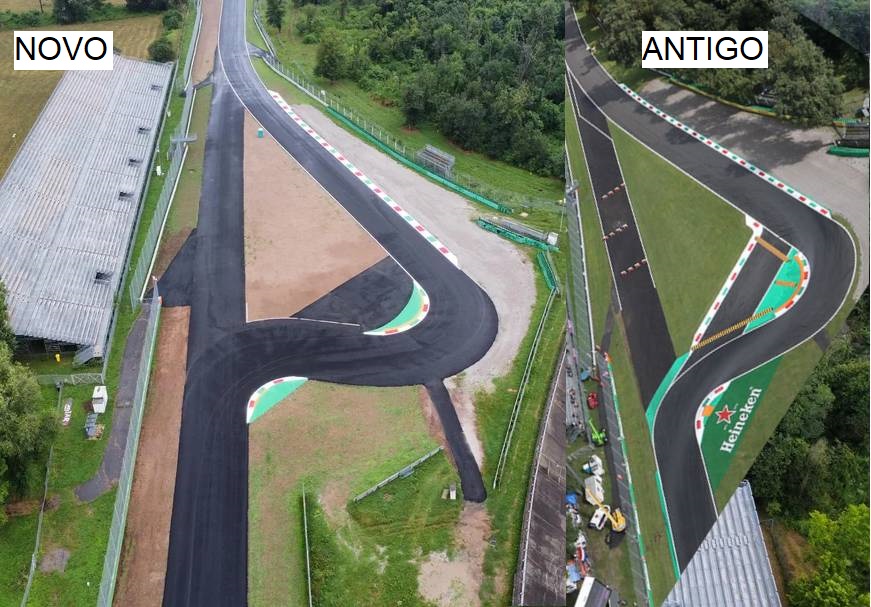 Veja mudança na curva 1 de monza pela câmera dos pilotos