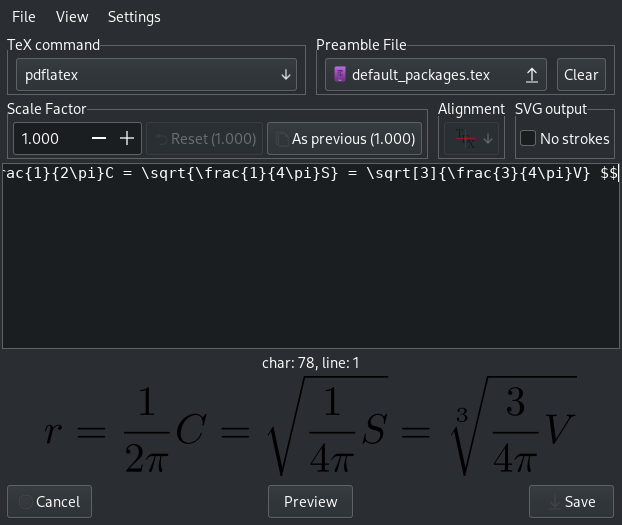 LaTeX formulas in Inkscape | Vladar's Blog