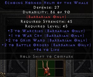 5bo, 4wc Helm With 94 Life - Topic - d2jsp