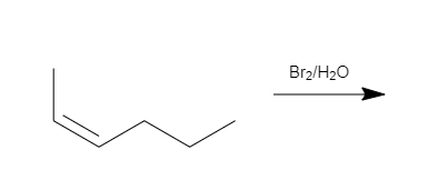 Draw the structure of the bromohydrin formed when (Z)-2-hexe | Quizlet