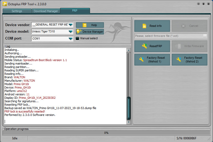 Walton GH10i FRP Ok By Octoplus FRP Tool - GSM-Forum