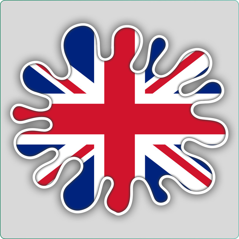 GB Union Jack Splat Sticker For Car, Van, Laptop Self Adhesive Vinyl ...