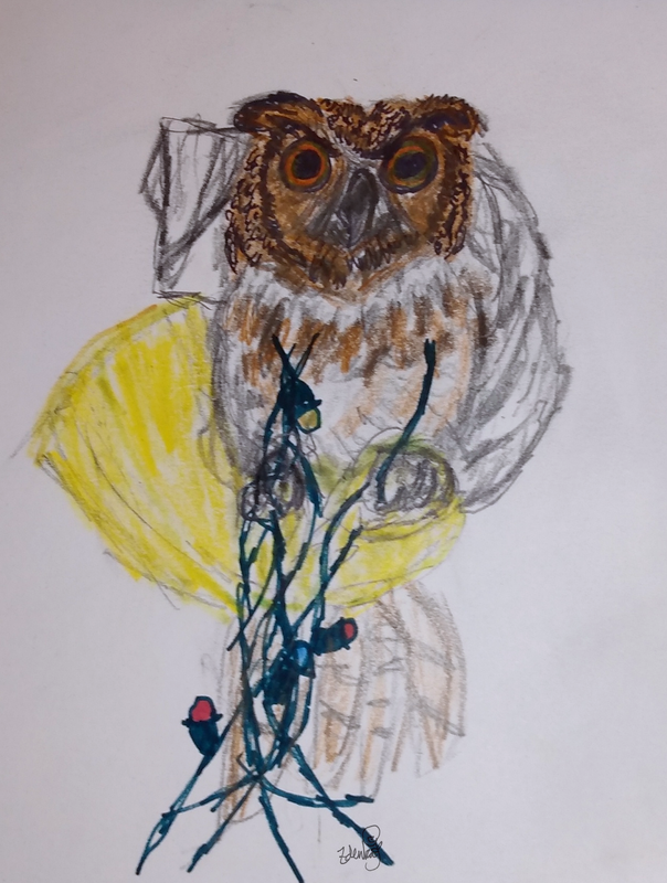 [art] Great Horned Owl 23-744 - Zdenka - Original Work [Archive of Our Own]