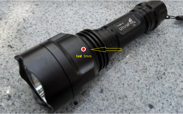LED diode on the C8 Flashlight - 18650 Flashlights - BudgetLightForum.com