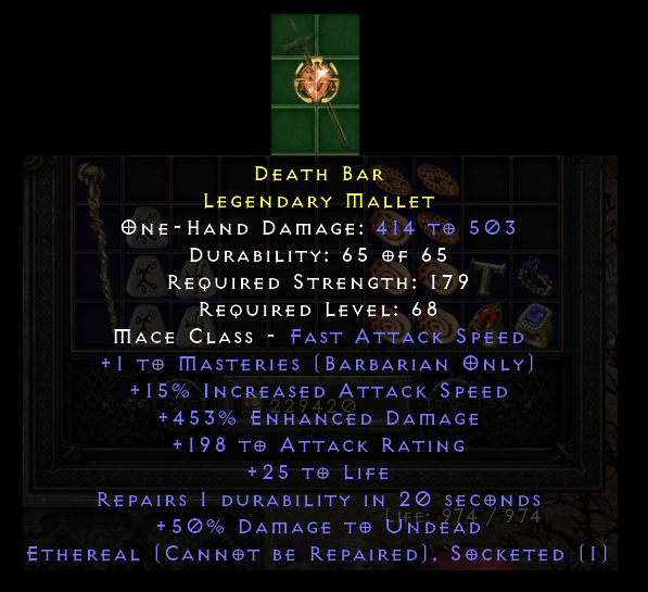 Death Bar ~ Erep Big Ed Hammer ~ - Topic - d2jsp