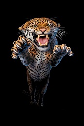 HD wallpaper leopard angry animal black drawings teeth wild pb — Postimages