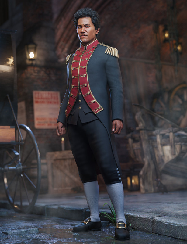 DForce Naval Uniform For Genesis 8 Male(s) 2026 - Free Daz 3D Models