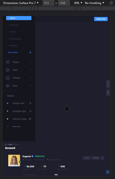 Prevent Responsive Design / Sidebar 'display:none' - KeenThemes