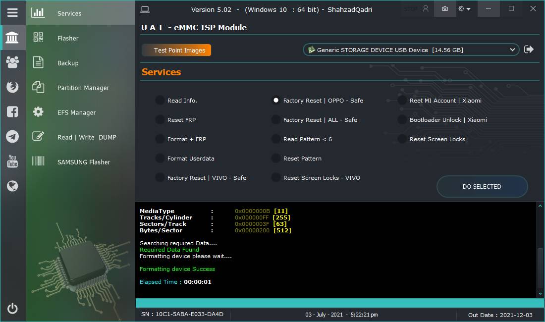 OPPO A3s CPH-1853 Screen Lock Reset Done Without DataLoss UAT EMMC ISP ...