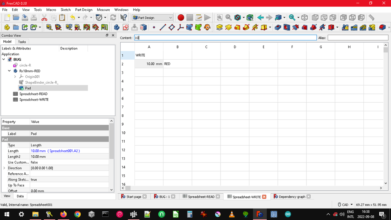 Part Design - Reading Values into Spreadsheet NOT WORKING FOR ME ...
