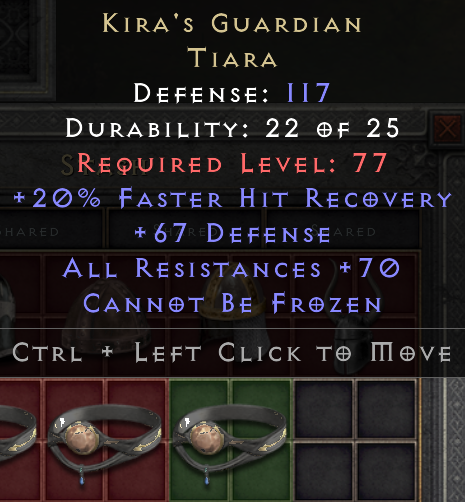 Kira's Guardian +70 All Resistances - Topic - d2jsp
