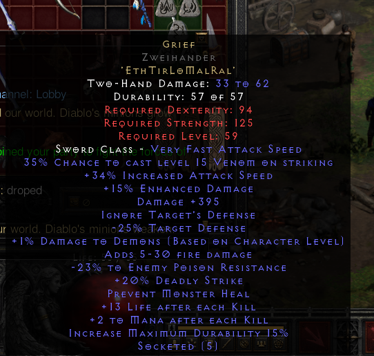 Omfg == Grief Zweihander 15ed/15dura 34ias 395dmg - Topic - d2jsp