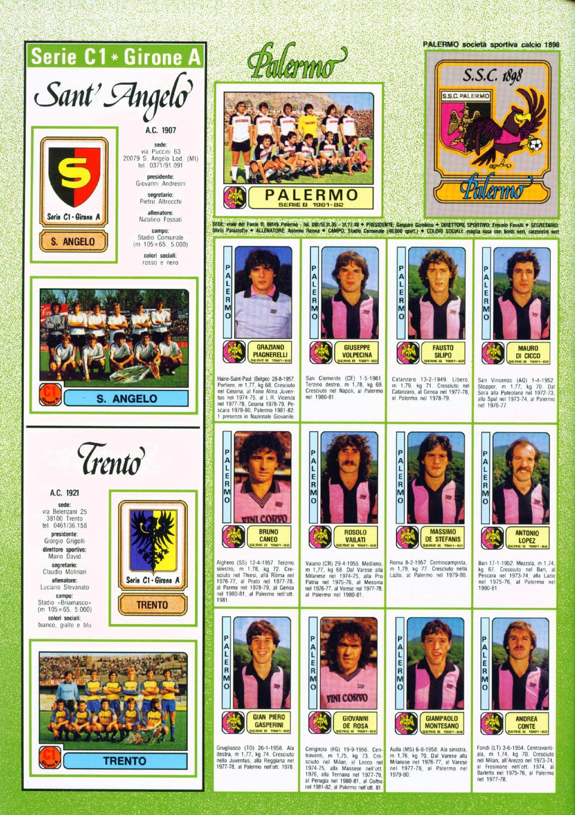 Calciatori 1981 1982 Panini 48 — Postimages