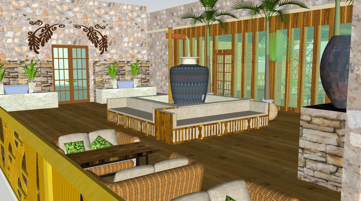 937 Interior Restaurant Sketchup Model Free Download