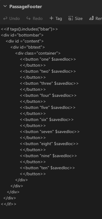 Grid Layout in PassageFooter : r/twinegames