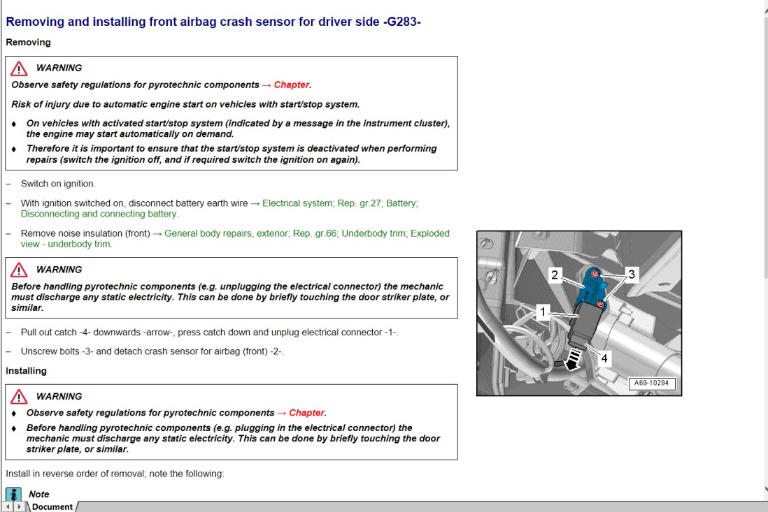 impact crash sensor location