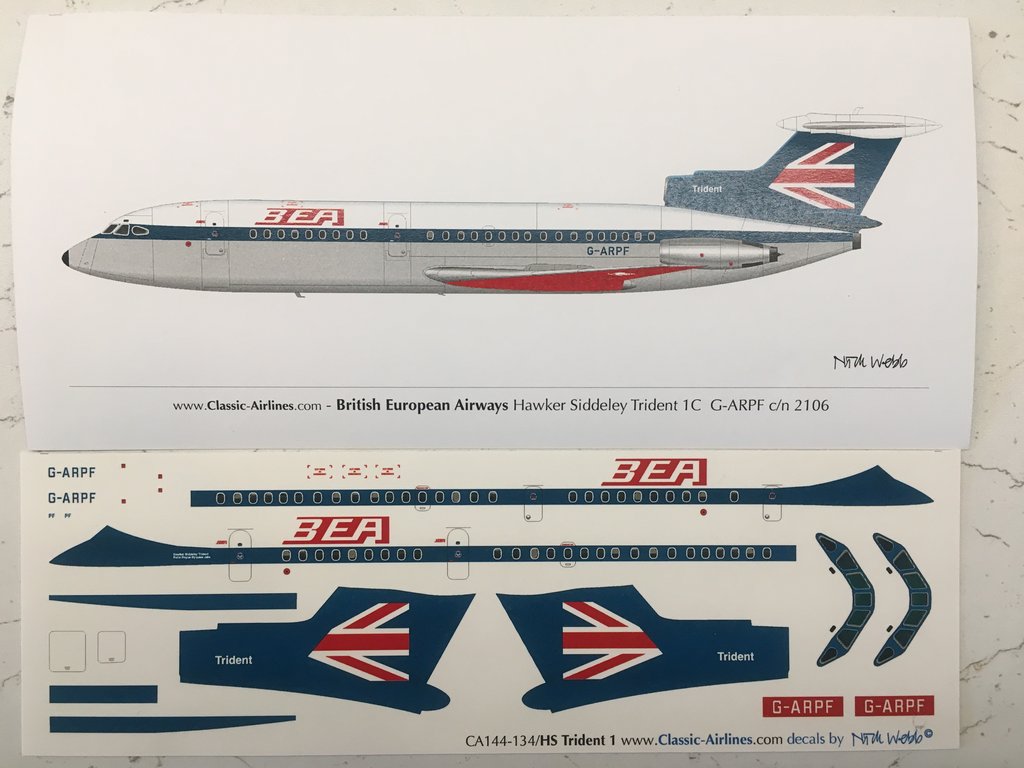 Airfix Hawker Siddeley Trident 1C - 1/144 - The Unofficial Airfix ...