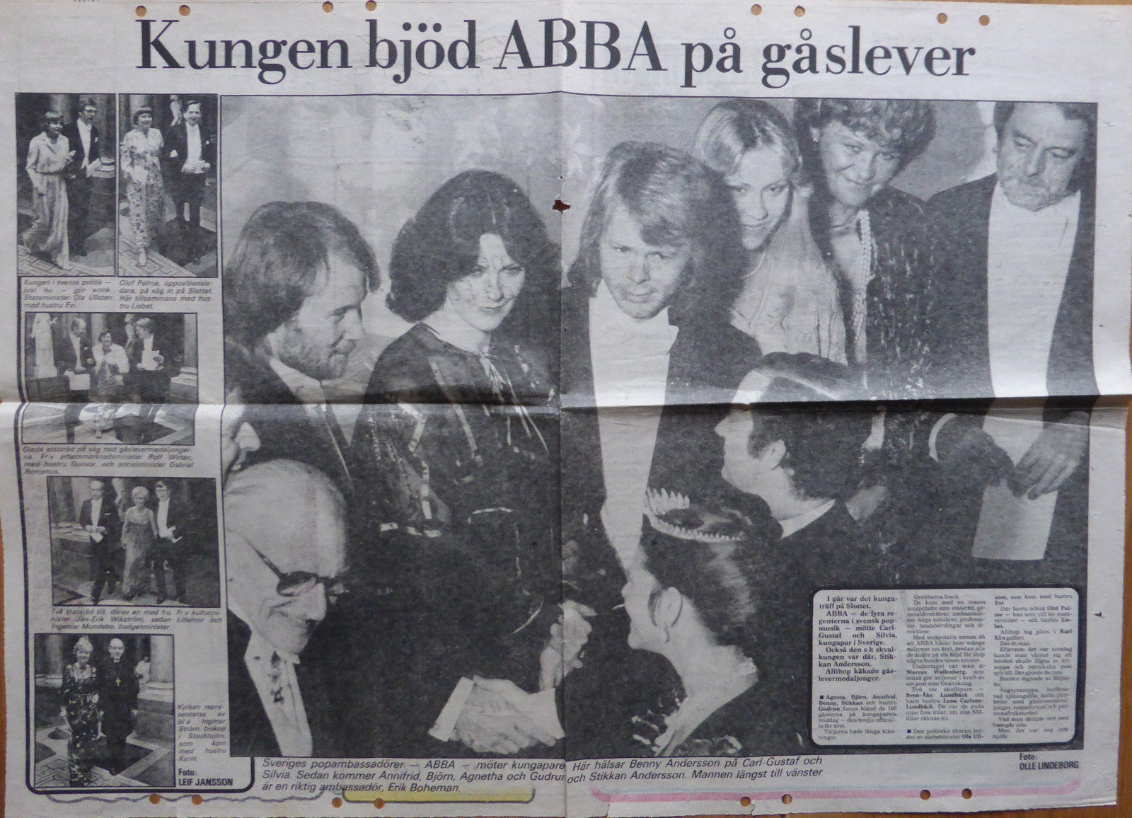 ABBA very rare article clipping from Newspaper Magazine — Postimages