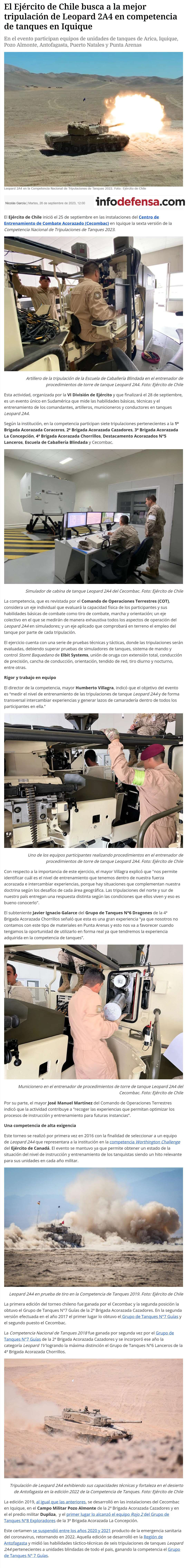 Ejército de Chile | AviacionArgentina.net